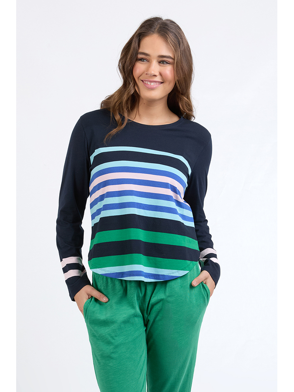 Elm Medley Stripe LS Tee - Preen Clothing