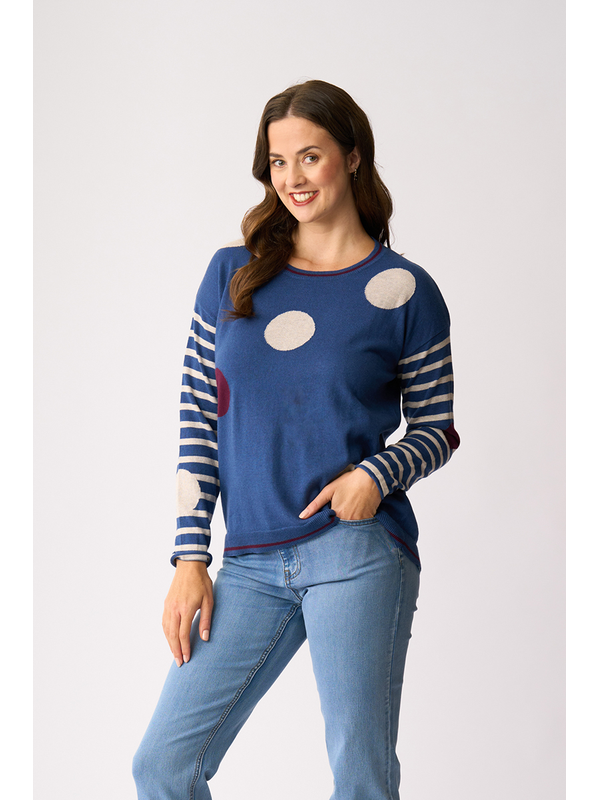 Oh Three Spots & Stripes Jumper - Preen Clothing